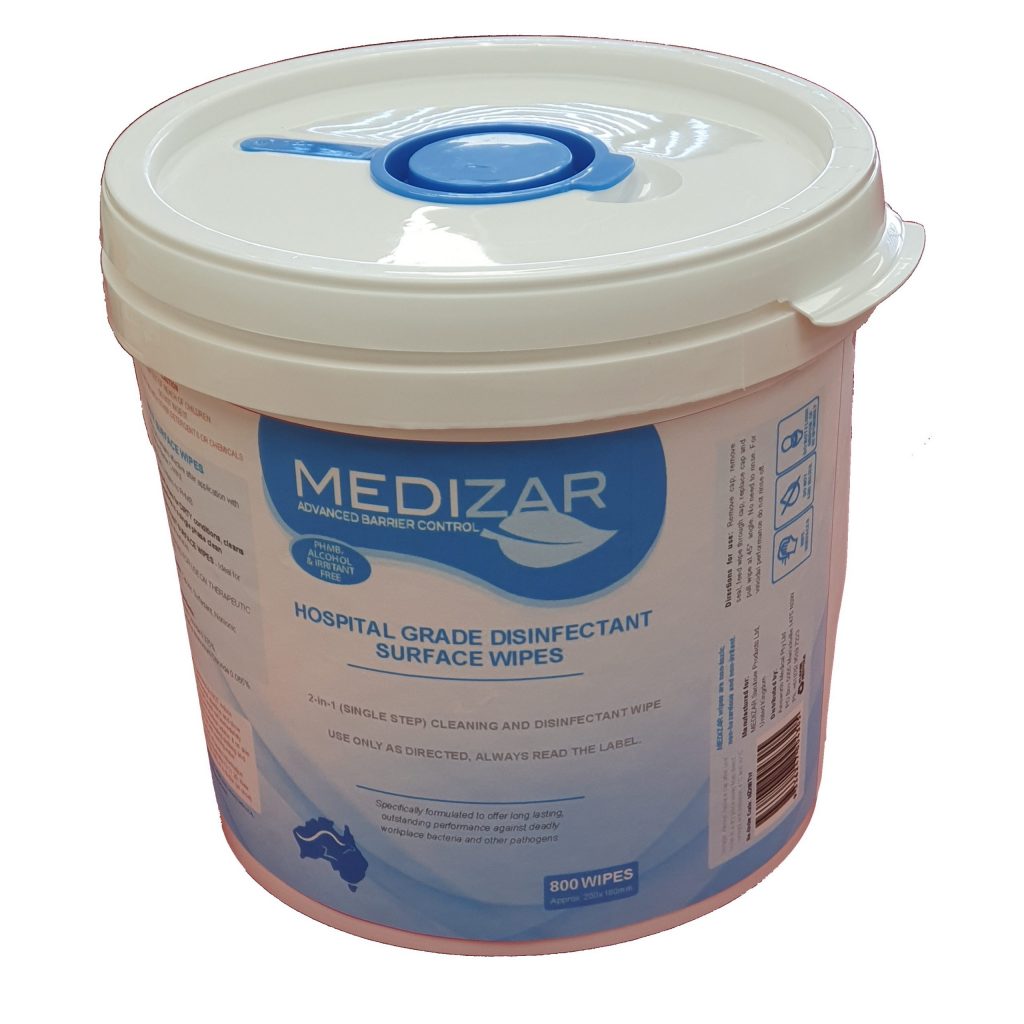 Medizar Hospital Grade Surface Disinfectant Bucket Wipes – Ainsworth ...